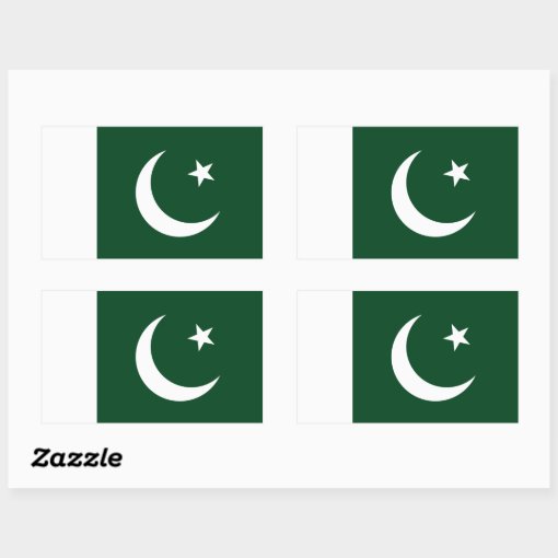 Pakistan/Pakistani Flag Rectangular Sticker | Zazzle