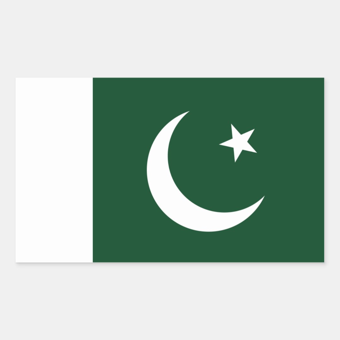 Pakistan/Pakistani Flag Rectangular Sticker | Zazzle
