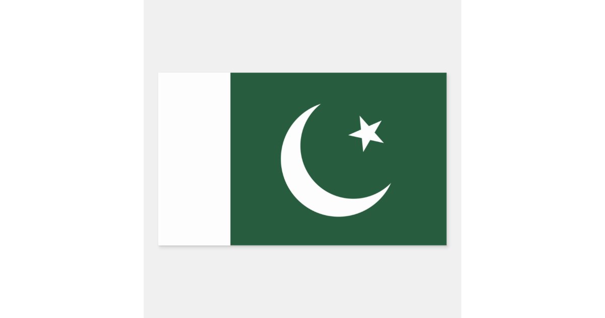 Pakistan/Pakistani Flag Rectangular Sticker | Zazzle.com