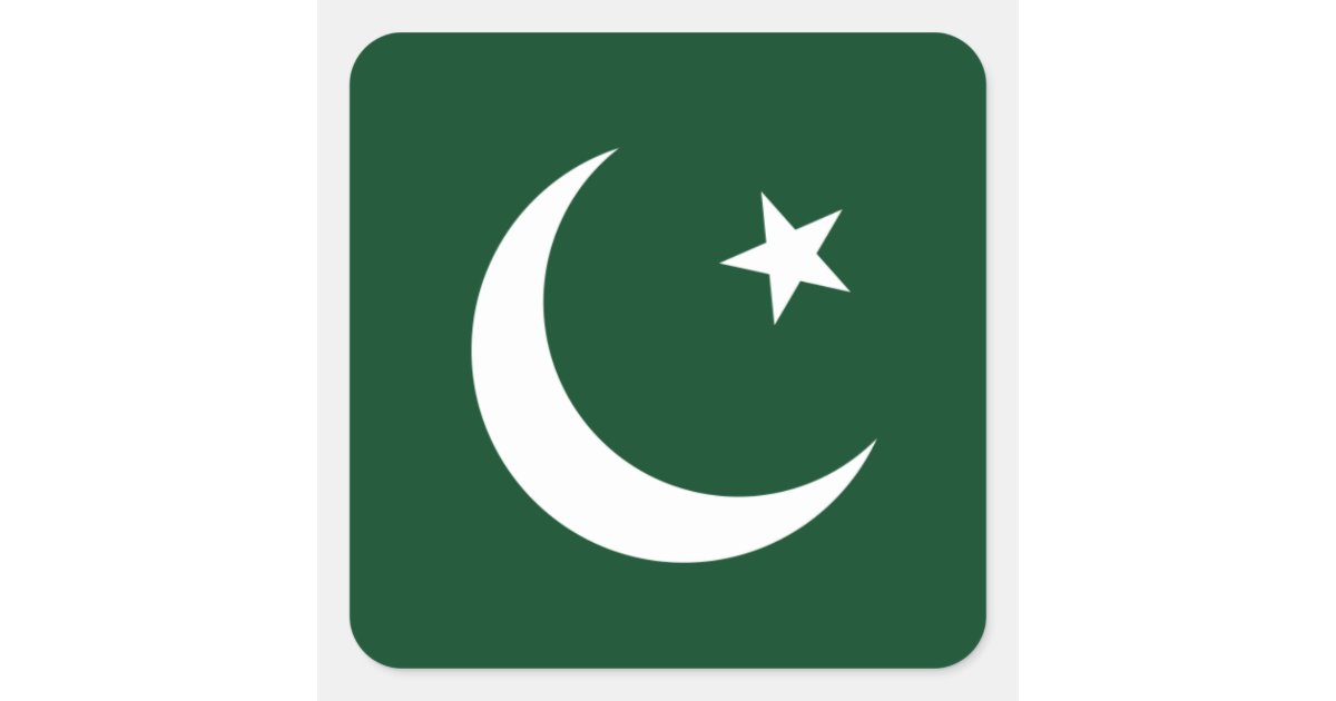 Pakistan/Pakistani Flag Square Sticker | Zazzle