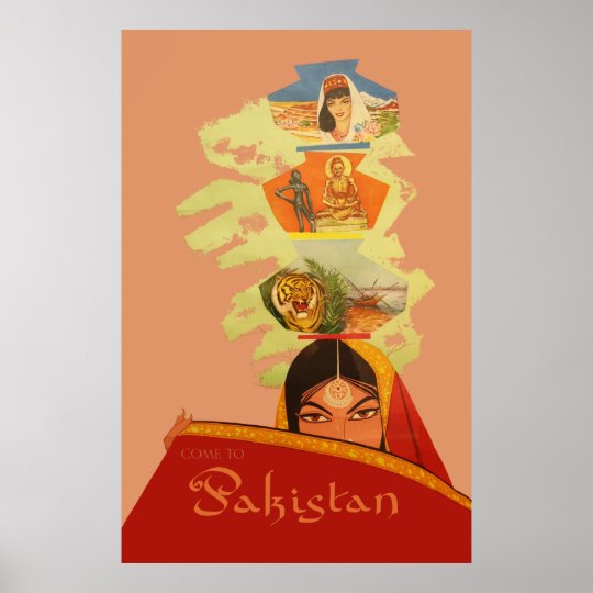 Pakistan - Vintage Poster | Zazzle.com