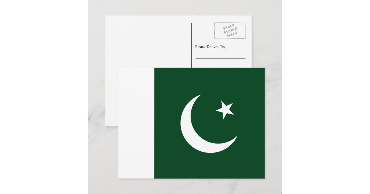 Pakistani Flag, Flag of Pakistan Postcard | Zazzle