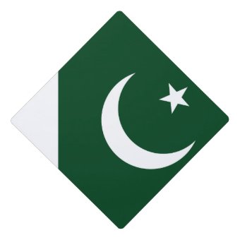 Pakistani flag graduation cap topper | Zazzle