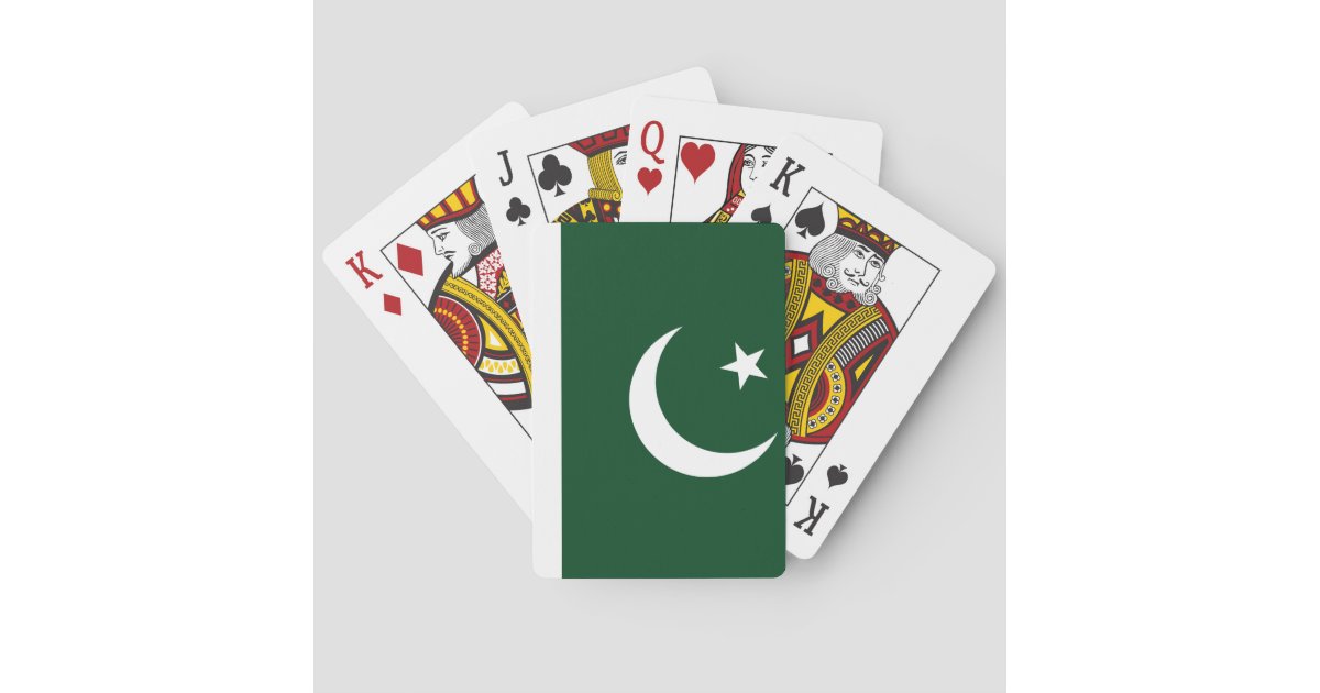 Pakistani flag Playing Cards | Zazzle