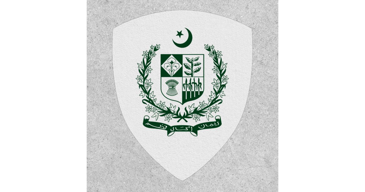Pakistani State Emblem, Pakistan Patch | Zazzle
