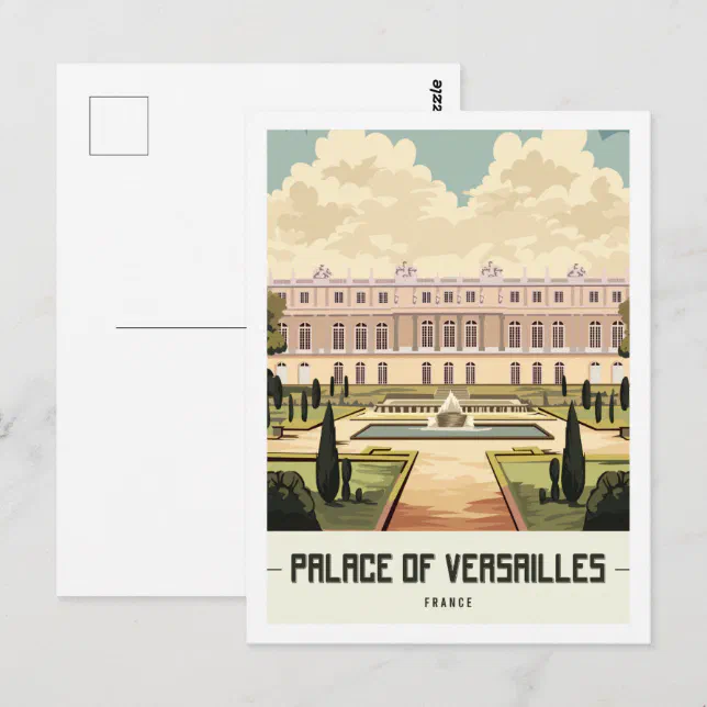 Palace of Versailles Paris France Travel Place Postcard | Zazzle