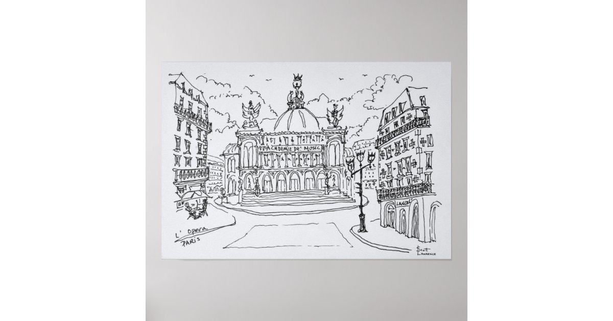 Palais Garnier Opera House | Paris, France Poster | Zazzle