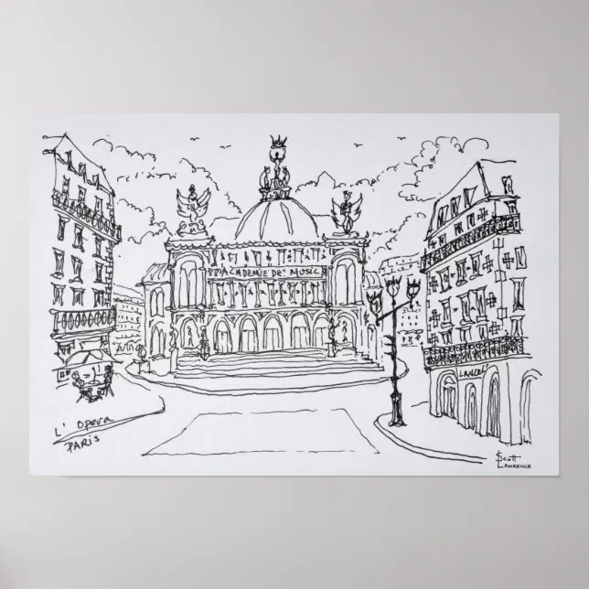 Palais Garnier Opera House | Paris, France Poster | Zazzle