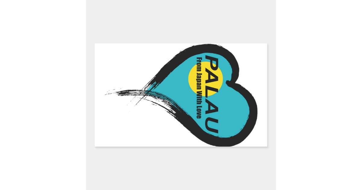 palau rectangular sticker | Zazzle