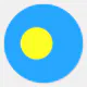 Palauan Flag, Flag of Palau Classic Round Sticker | Zazzle
