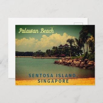 Palawan Beach, SENTOSA ISLAND SINGAPORE Postcard | Zazzle