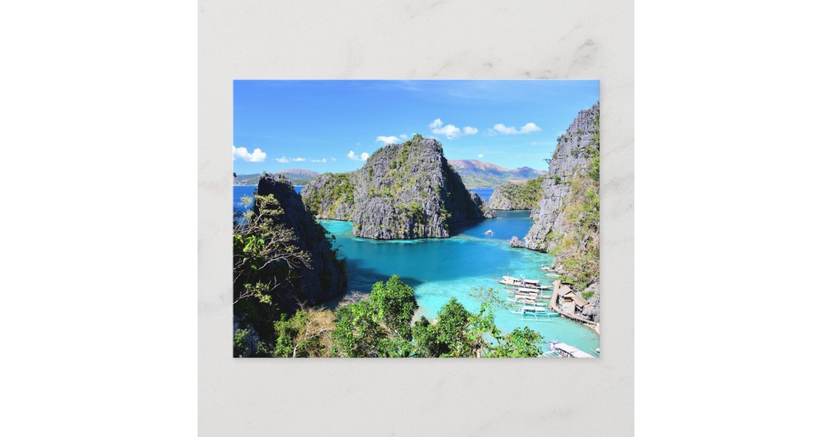 Palawan Lagoon, Philippines Holiday Postcard | Zazzle