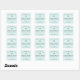 Pale aqua blue custom logo square product labels | Zazzle