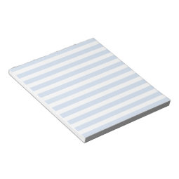 Pale blue and white candy stripes notepad | Zazzle