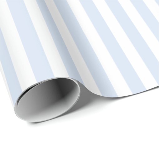 Pale blue and white candy stripes wrapping paper | Zazzle