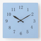 Pale Cornflower Blue Kitchen Wall Clock | Zazzle