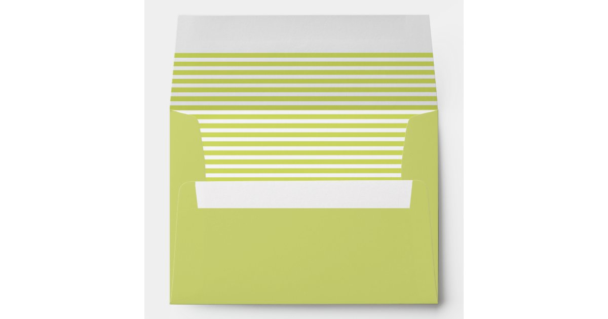 Pale Green and White Striped Envelope | Zazzle