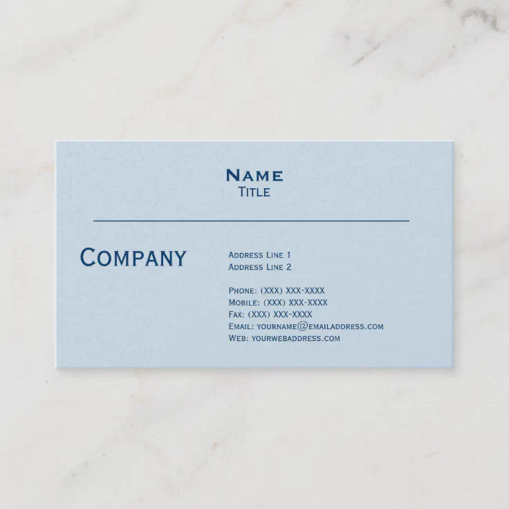 Pale Grey Pearl Finish Business Card | Zazzle
