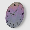 Pale Pastel Fractal Pattern~ Large Clock | Zazzle