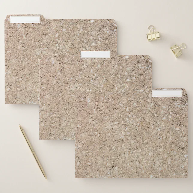 Pale Peachy Beige Cement Sidewalk File Folder | Zazzle