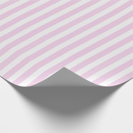 Pale pink and white candy stripes wrapping paper | Zazzle