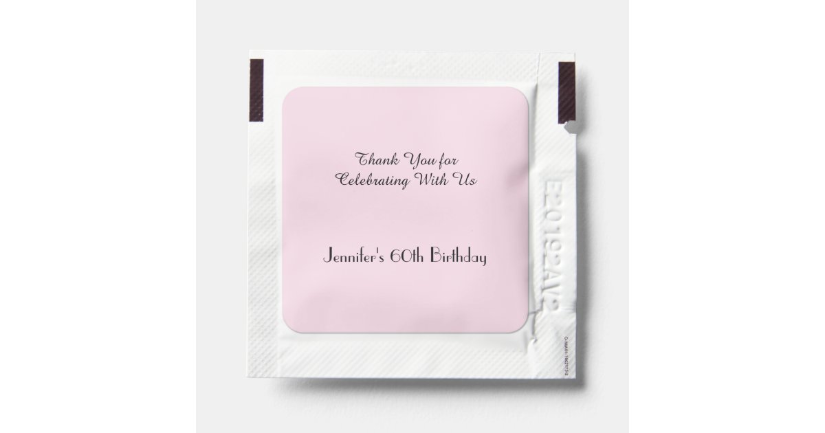 Pale Pink Birthday Party Personalized Hand Sanitizer Packet | Zazzle