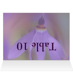 Pale Purple Flower Wedding Table Number Card | Zazzle
