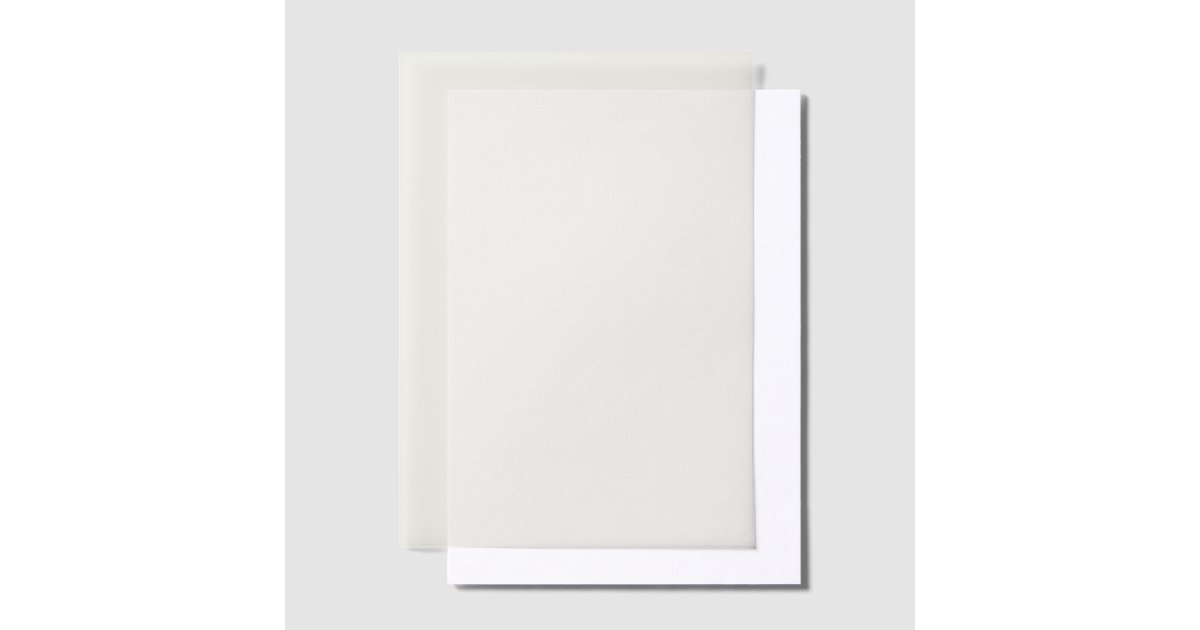 Pale Sage Green Solid Color Wedding Liner Vellum Invitations | Zazzle