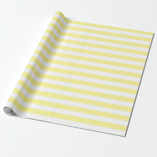 Pale Yellow and White Stripes Wrapping Paper | Zazzle.com