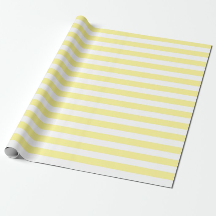 Pale Yellow and White Stripes Wrapping Paper | Zazzle.com