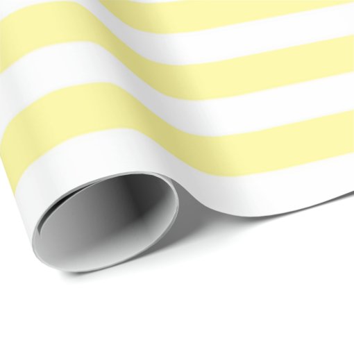 Pale Yellow and White Stripes Wrapping Paper | Zazzle