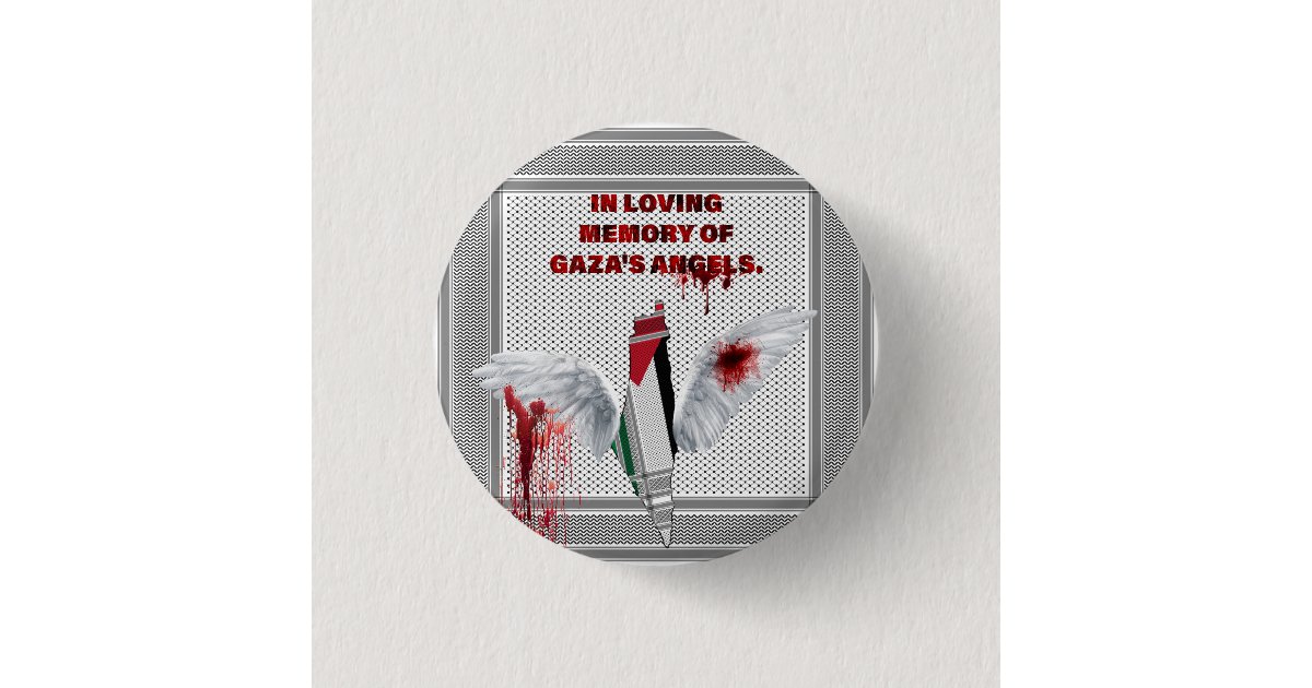 Palestine Button - Gaza Awareness Pin Button | Zazzle