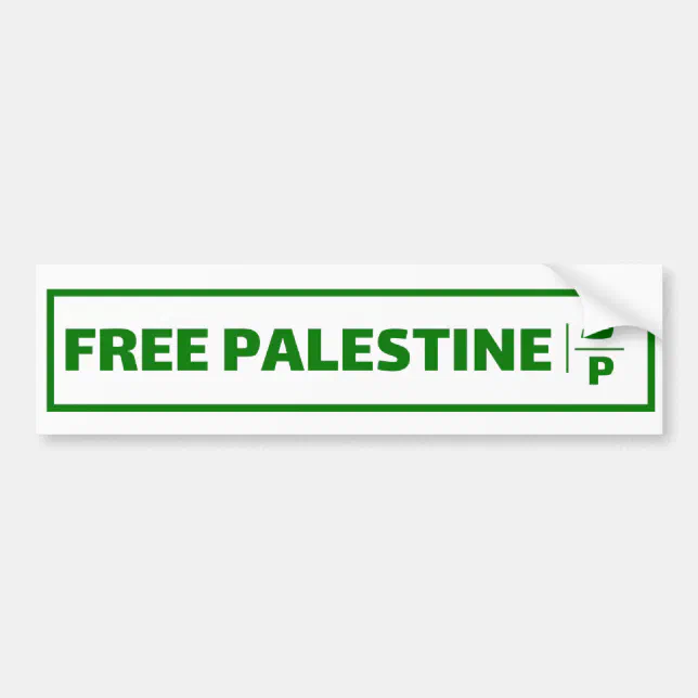 Palestine car registration plate - Free Palestine. Bumper Sticker | Zazzle