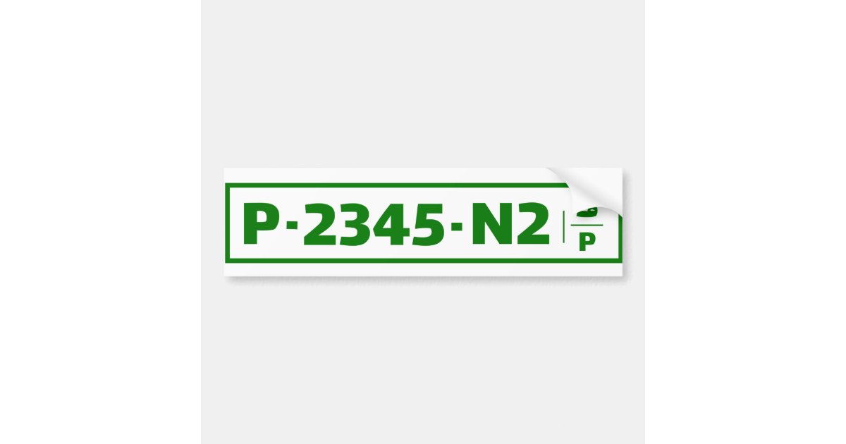 Palestine car registration plate - not real bumper sticker | Zazzle