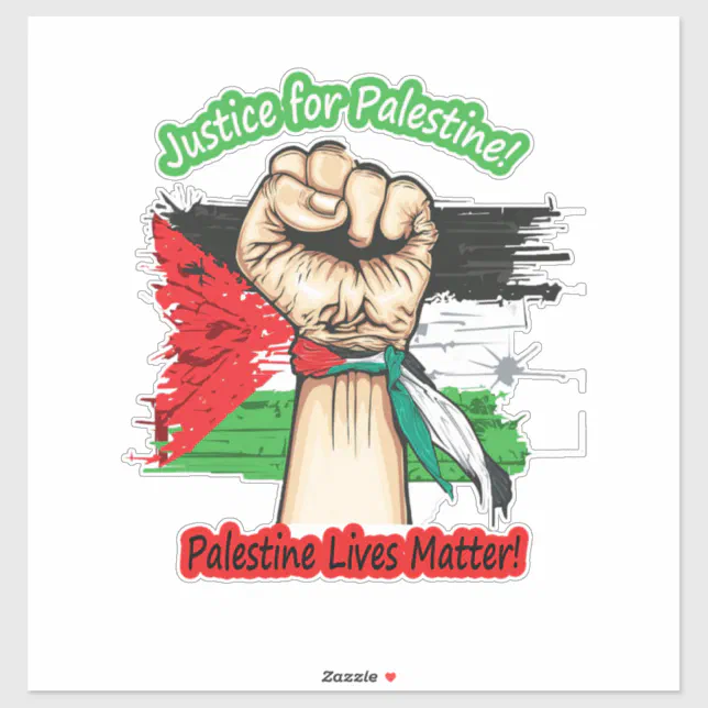 Palestine Car Sticker, Palestinian Flag Decal, Gaz Sticker | Zazzle