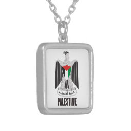 PALESTINE - emblem/flag/coat of arms/symbol Silver Plated Necklace | Zazzle