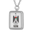 PALESTINE - emblem/flag/coat of arms/symbol Silver Plated Necklace | Zazzle
