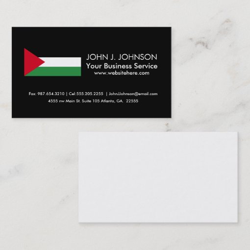 Palestine Flag Business Card | Zazzle