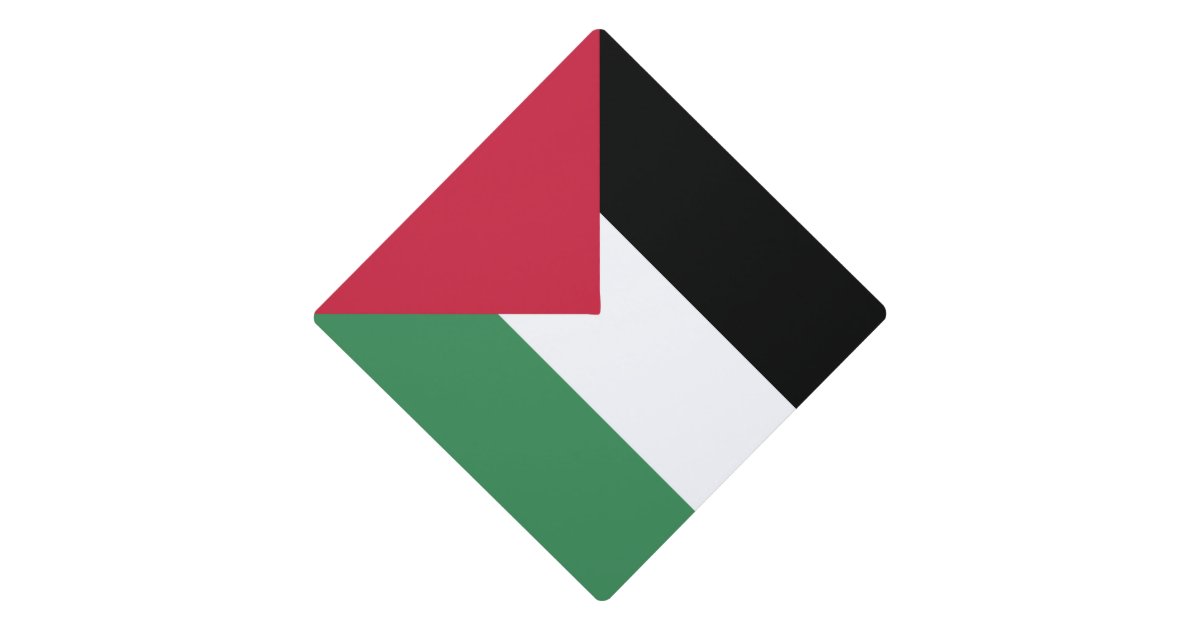 Palestine Flag Emblem Graduation Cap Topper | Zazzle