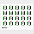 PALESTINE FLAG PEACE SIGN CLASSIC ROUND STICKER | Zazzle