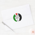 PALESTINE FLAG PEACE SIGN CLASSIC ROUND STICKER | Zazzle