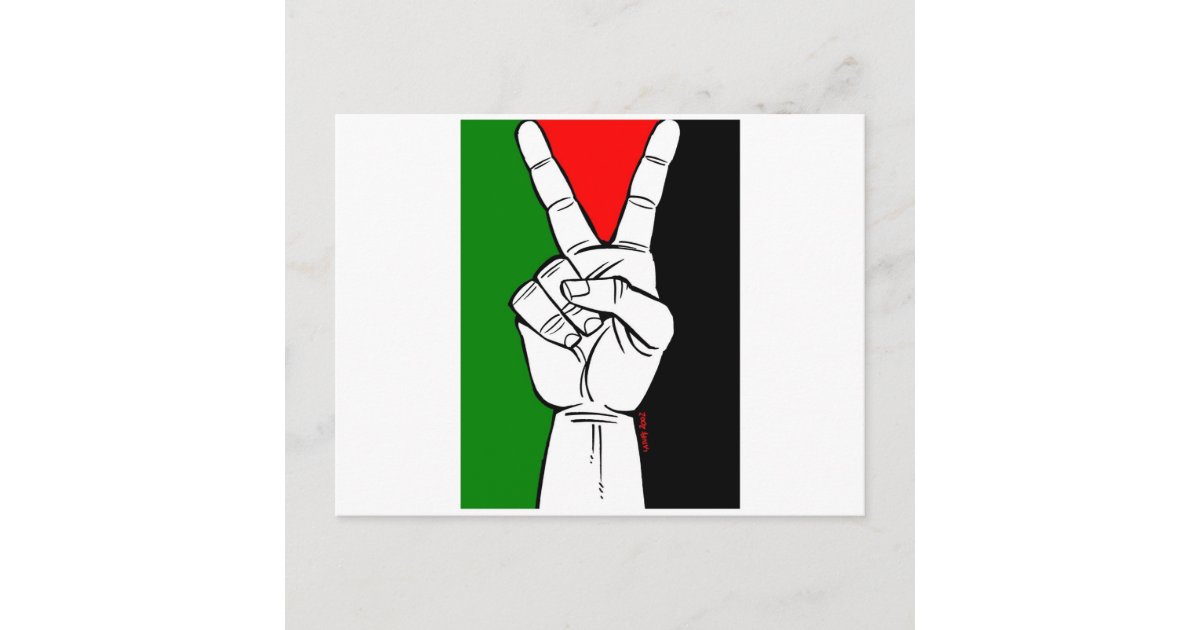 PALESTINE FLAG PEACE SIGN POSTCARD | Zazzle