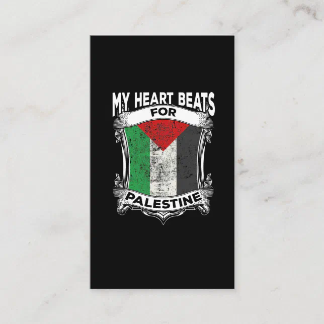 Palestine Heart Gaza Peace Palestinian Roots Business Card | Zazzle