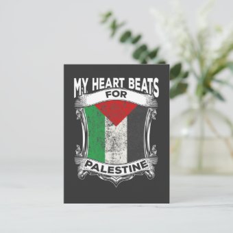Palestine Heart Gaza Peace Palestinian Roots Postcard | Zazzle