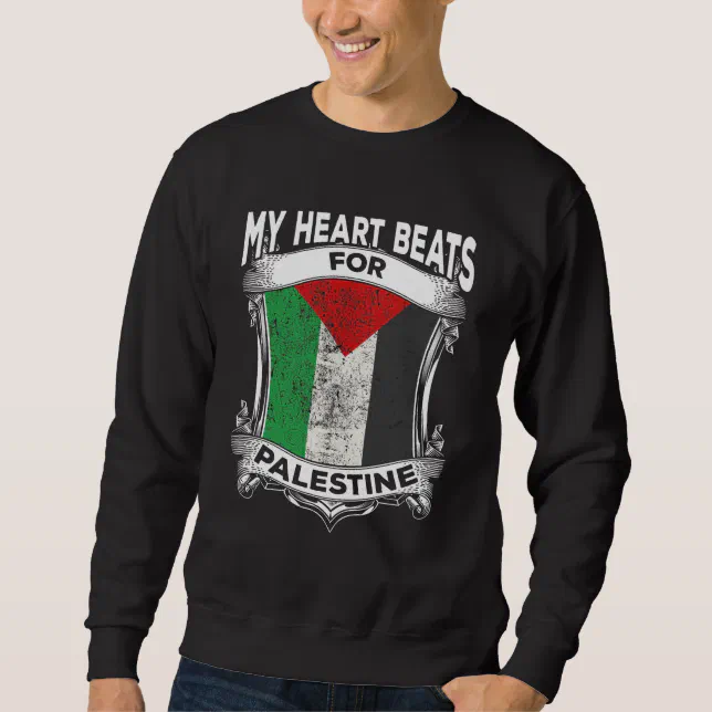 Palestine Heart Gaza Peace Palestinian Roots Sweatshirt | Zazzle