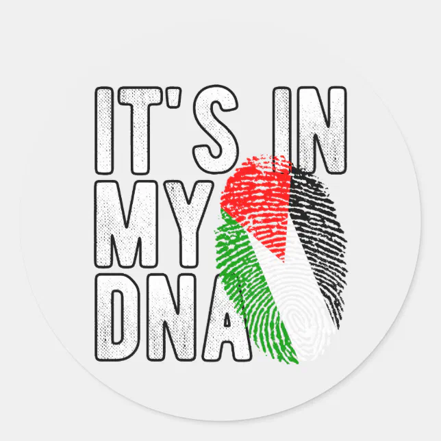 Palestine It's in My DNA Classic Round Sticker | Zazzle