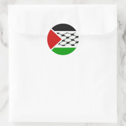 Palestine Keffiyeh Flag Classic Round Sticker | Zazzle