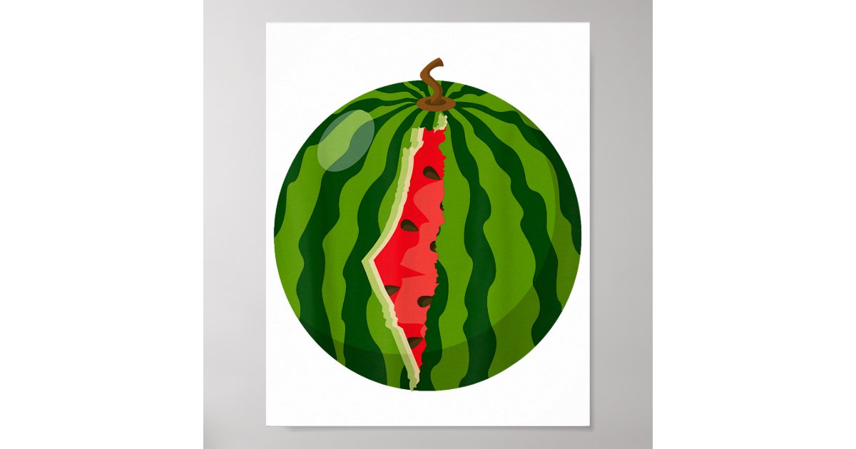 Palestine Map Watermelon Arabic Calligraphy Poster | Zazzle