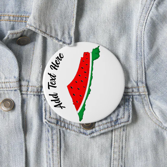 Palestine Map Watermelon Symbol of freedom Button | Zazzle