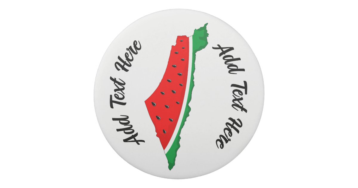 Palestine Map Watermelon Symbol of freedom Eraser | Zazzle